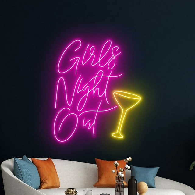 Handmadetneonsign Girls Night Out Neon Sign, Girls Night Out LED Light ...