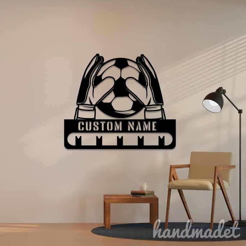 Handmadetneonsign Goalkeeper Name Metal Wall Art Light, Soccer Metal ...