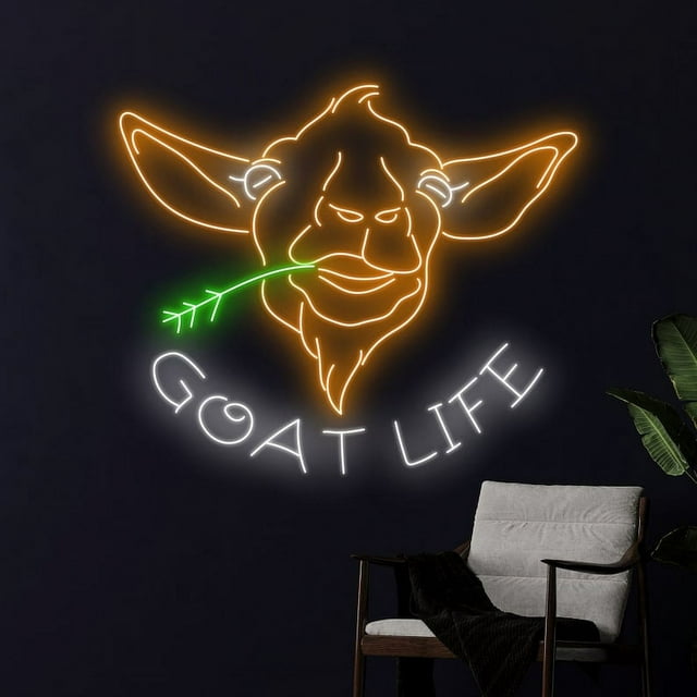 Handmadetneonsign Goat Life Neon Sign, Goat Led Sign, Goat Life Led ...