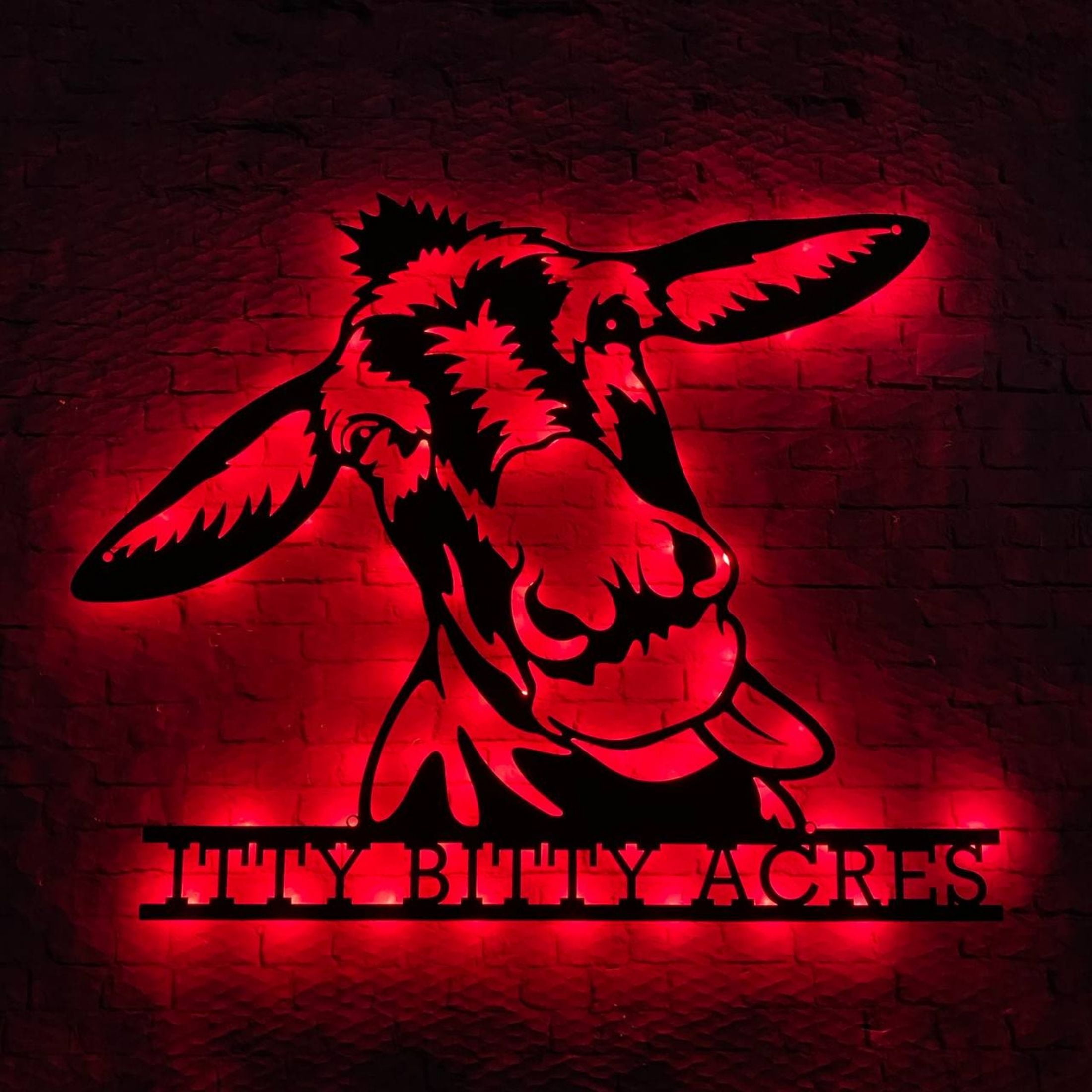 Handmadetneonsign Goat Metal Wall Art Light, Goat Metal Sign Wall Decor ...