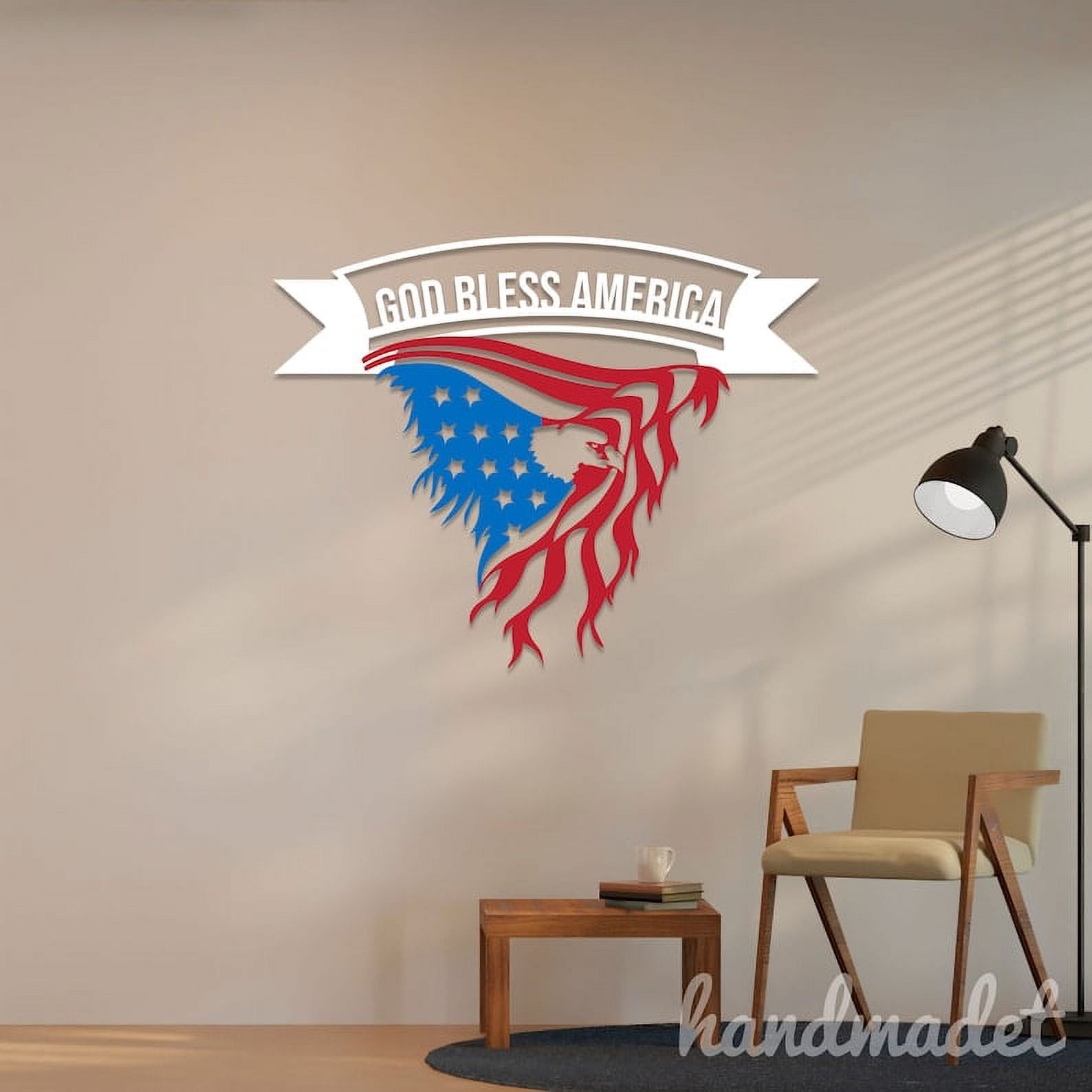 Handmadetneonsign God Bless America Metal Wall Art Light, Independence ...