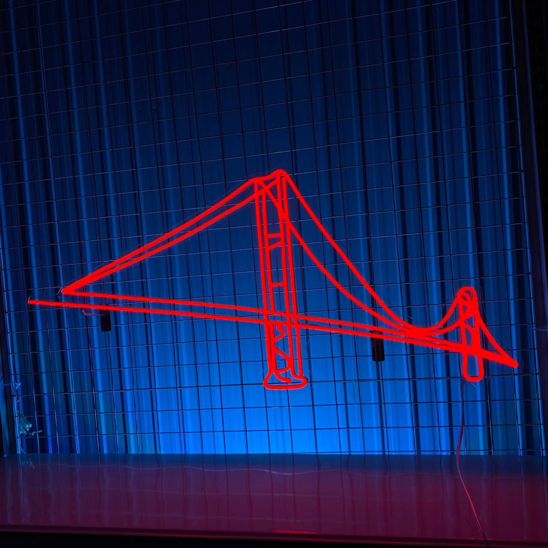 Handmadetneonsign Golden Gate Bridge Neon Sign, Golden Gate Bridge Wall ...