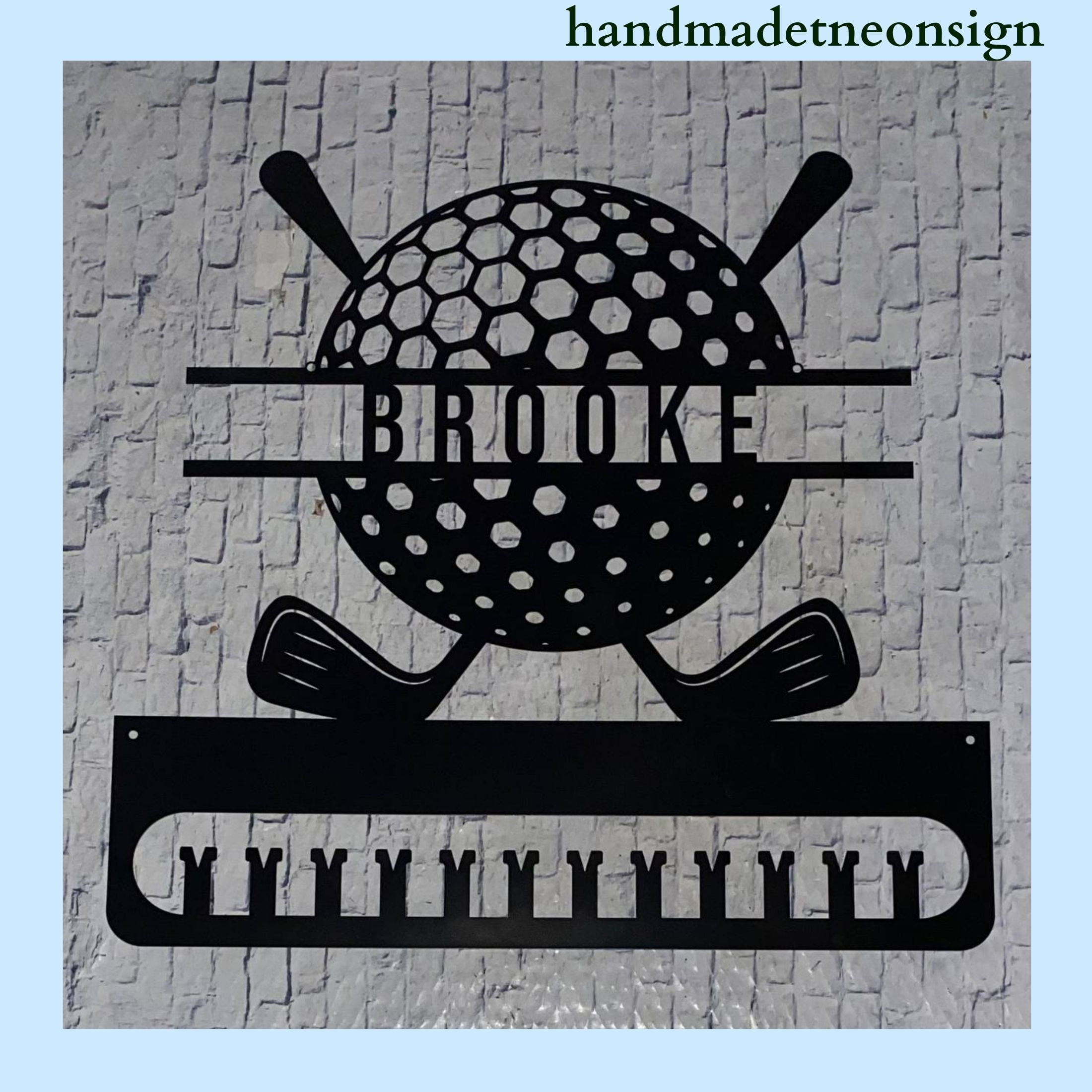 Handmadetneonsign Golf Medal Hanger, Golf Ball Metal Holder, Golf Sport ...