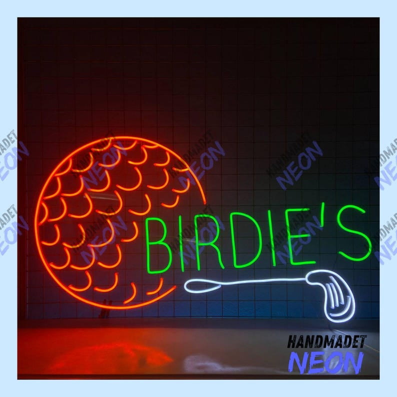 Handmadetneonsign Golf Neon Sign, Golf Ball Neon Light, Golf Player ...
