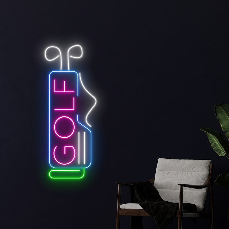 Handmadetneonsign Golf Neon Sign, Golf Neon Art Decor, Golf Club Home ...