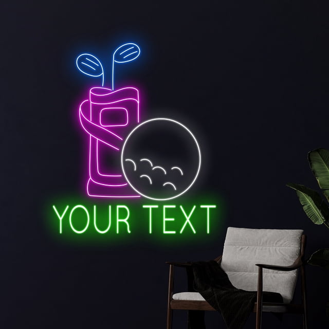 Handmadetneonsign Golf Neon Sign, Golfer LED Light, Golfing LED Sign ...