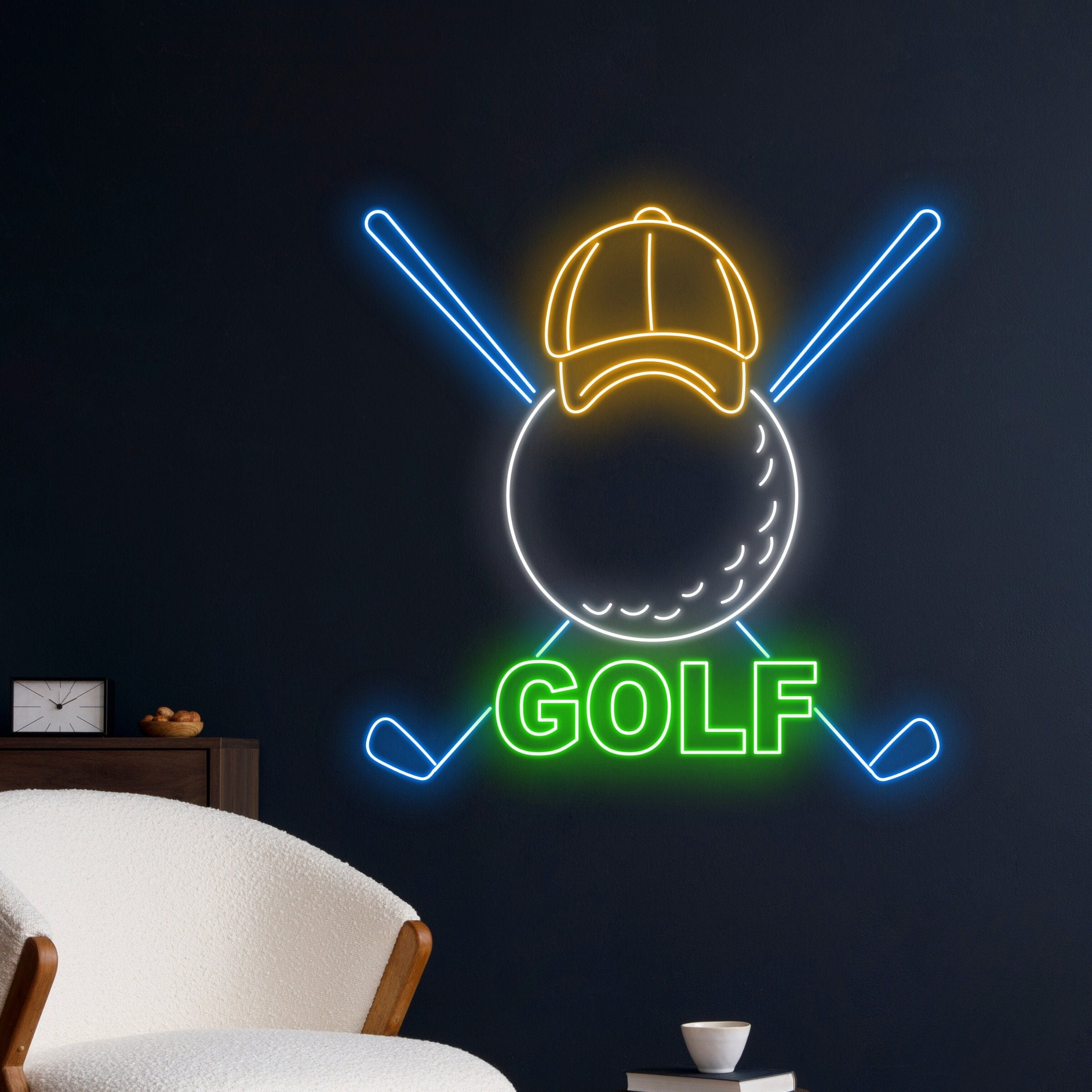 Handmadetneonsign Golf Neon Sign, Golfer LED Light, Golfing LED Sign ...