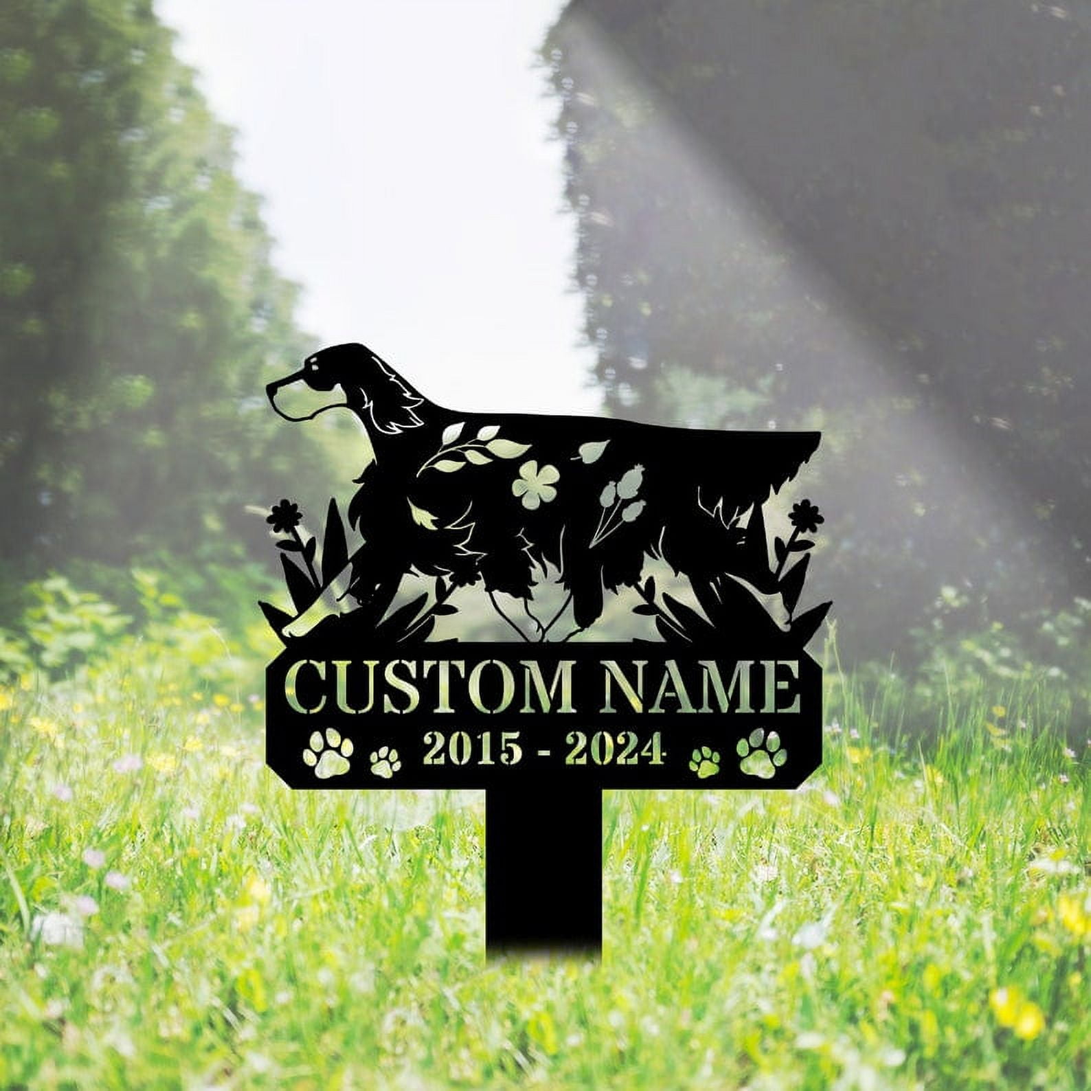 Handmadetneonsign Gordon Setter Dog Memorial Metal With Stake, Gordon ...