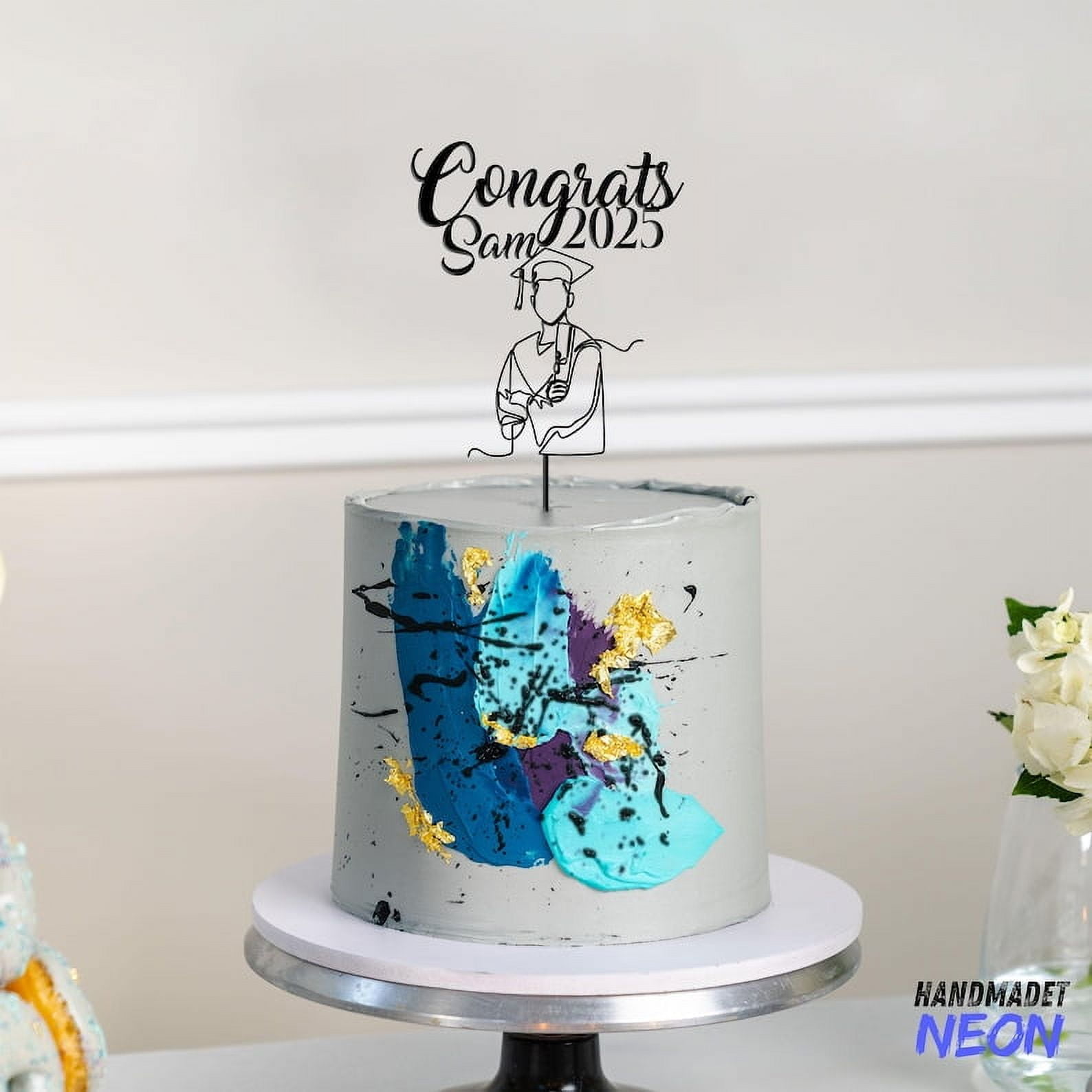 Handmadetneonsign Graduation 2025 Cake Topper, Cake Topper For Graduate ...