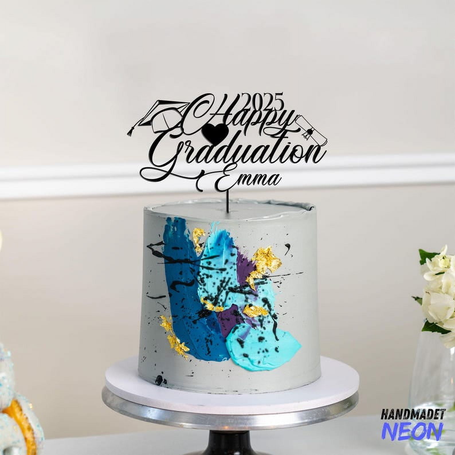 Handmadetneonsign Graduation Cake Topper, Cake Topper For Graduate ...
