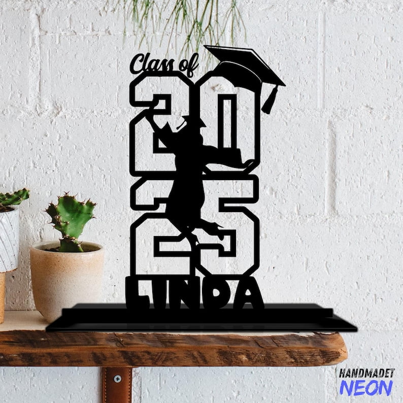 Handmadetneonsign Graduation Girl 2025 Metal Table Sign, Congratulation ...
