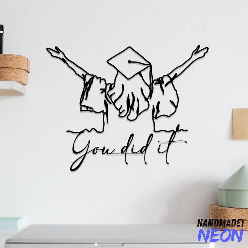 Handmadetneonsign Graduation Metal Sign, Congratulations Metal Light ...