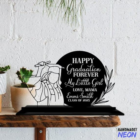 Handmadetneonsign Graduation Metal Table Sign, Gift Graduate 2025 Metal ...
