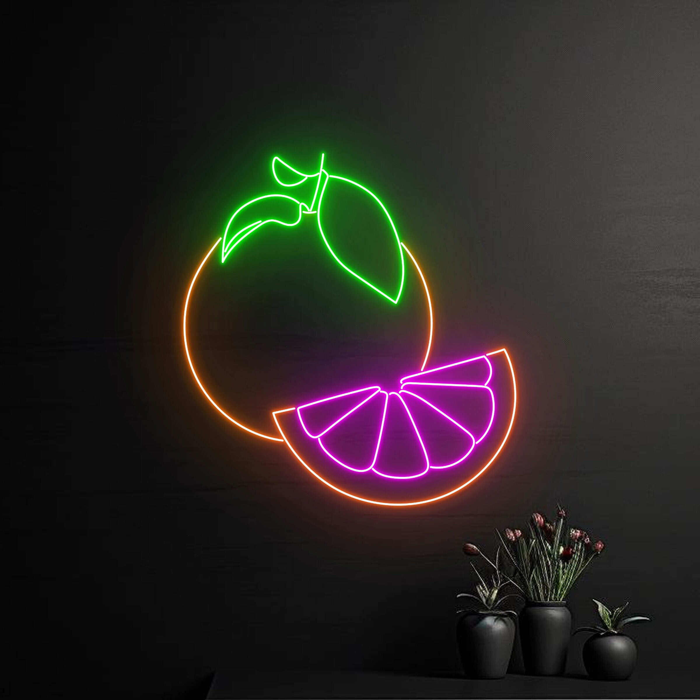 Handmadetneonsign Grapefruit Neon Sign, Grapefruit LED Sign, Grapefruit ...