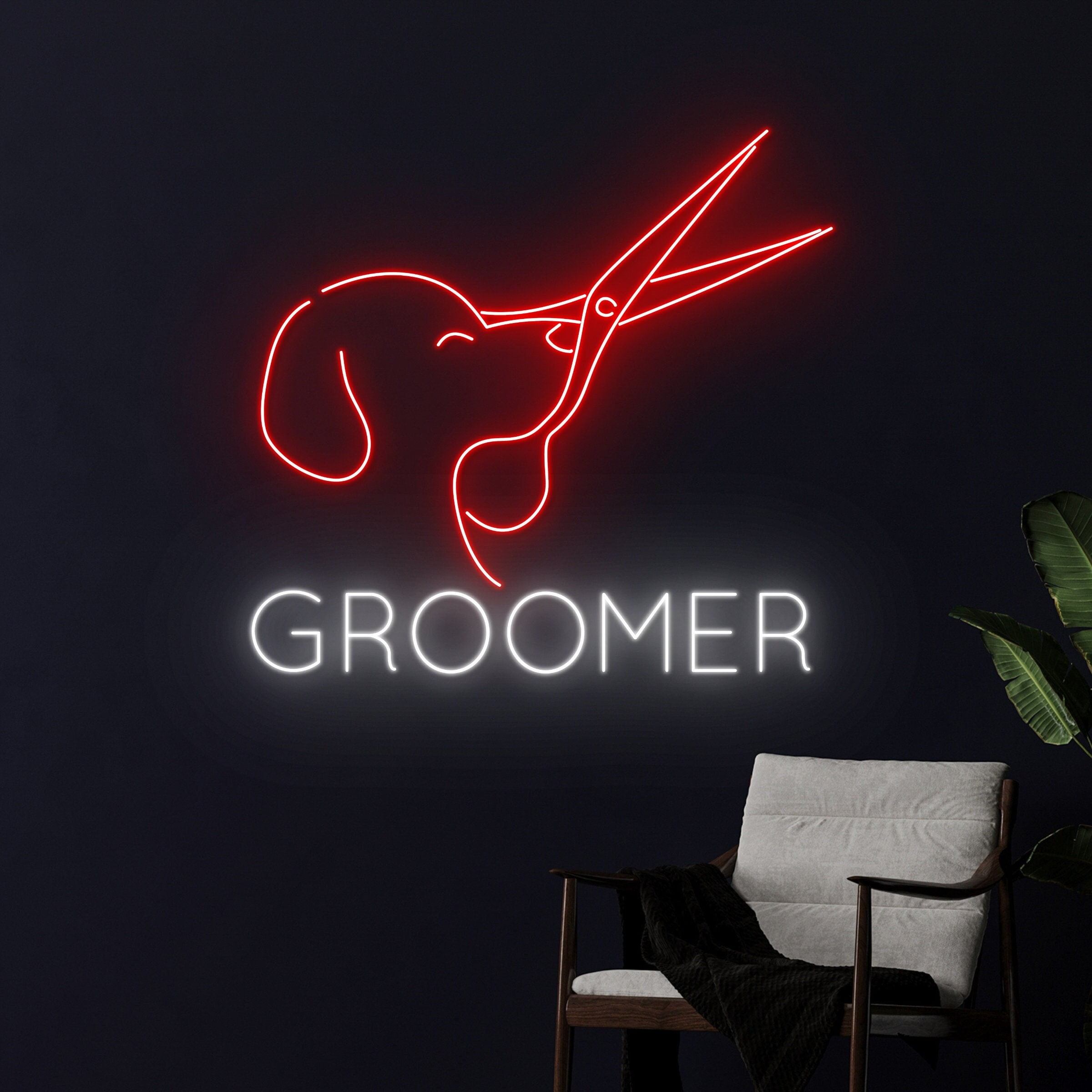 Handmadetneonsign Groomer Led Sign, Grooming Neon Sign, Groom Led Light ...
