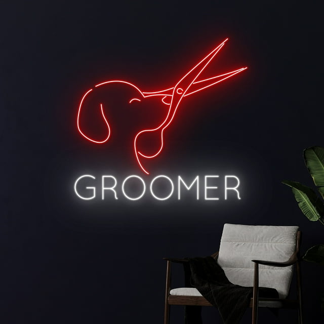 Handmadetneonsign Groomer Led Sign, Grooming Neon Sign, Groom Led Light ...