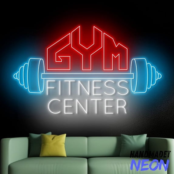Handmadetneonsign Gym Fitness Center Neon Sign, Gym Led Sign, Gym Open ...