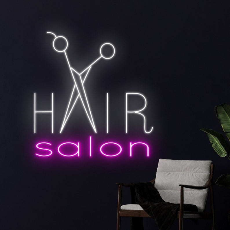 Handmadetneonsign Hair Salon Led Sign, Hair Salon Light, Barber Neon ...