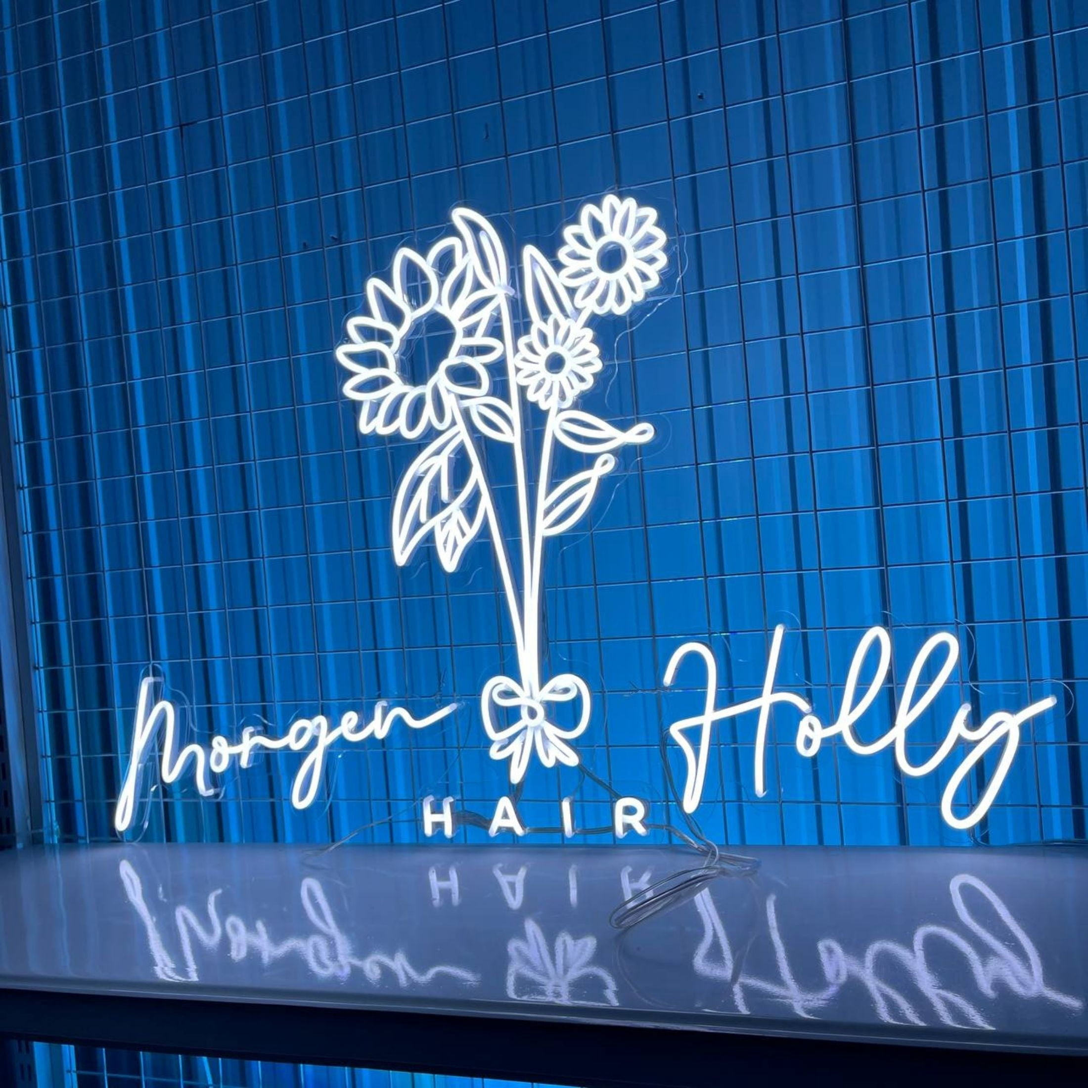 Handmadetneonsign Hair Salon Neon Sign, Hair Nail Salon Wall Art Decor ...