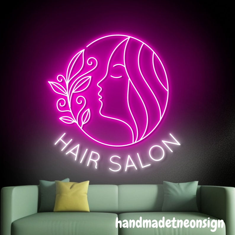 Handmadetneonsign Hair Salon Neon Sign, Hair Wall Art Decor, Beauty ...