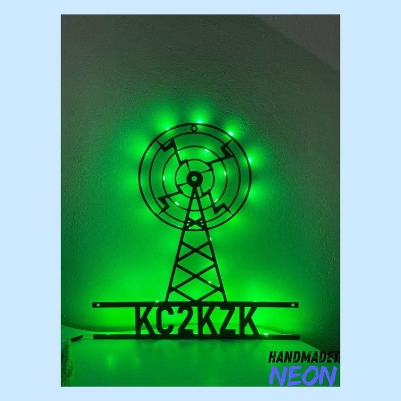 Handmadetneonsign Ham Radio Metal Sign, Ham Radio Metal Light, Metal ...