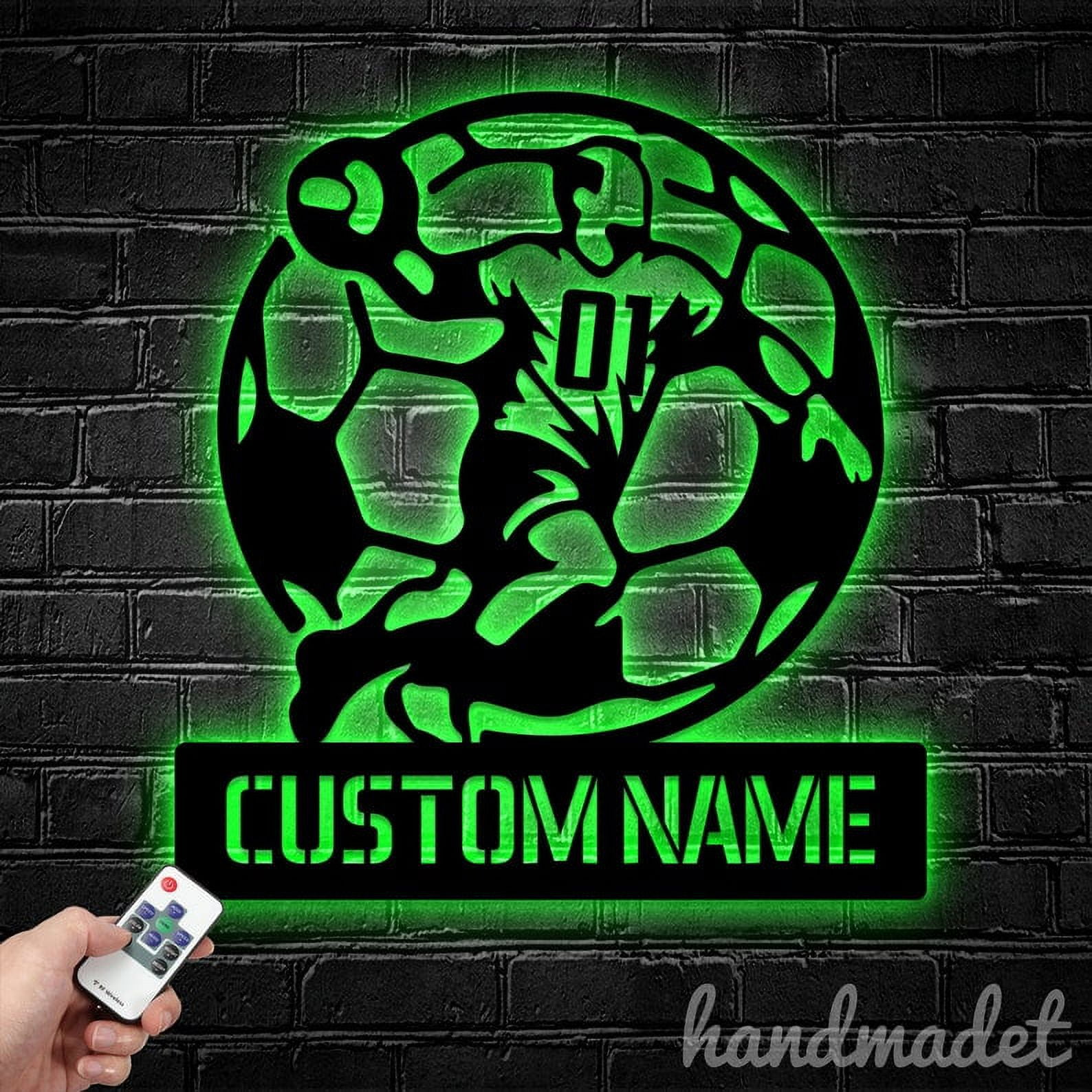 Handmadetneonsign Handball Name Metal Wall Art LED Light, Handball ...