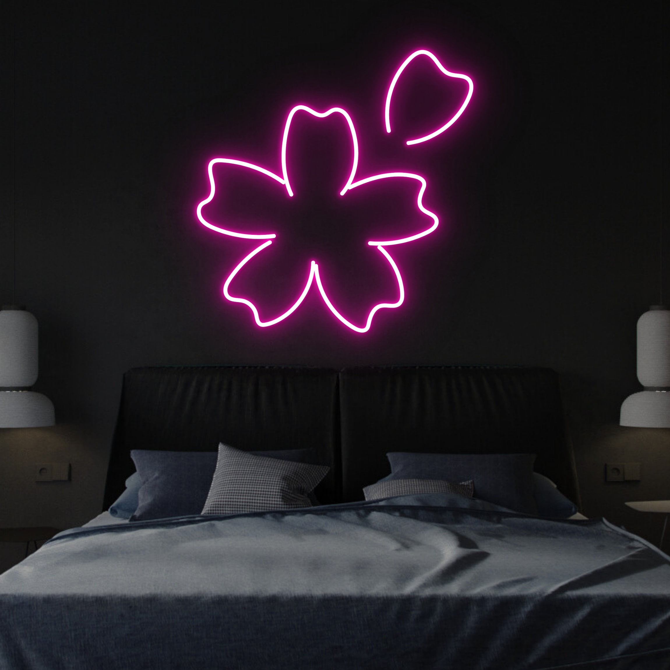 Handmadetneonsign Handmade Cherry Blossom LED Neon Sign ,Sakura Gaming ...