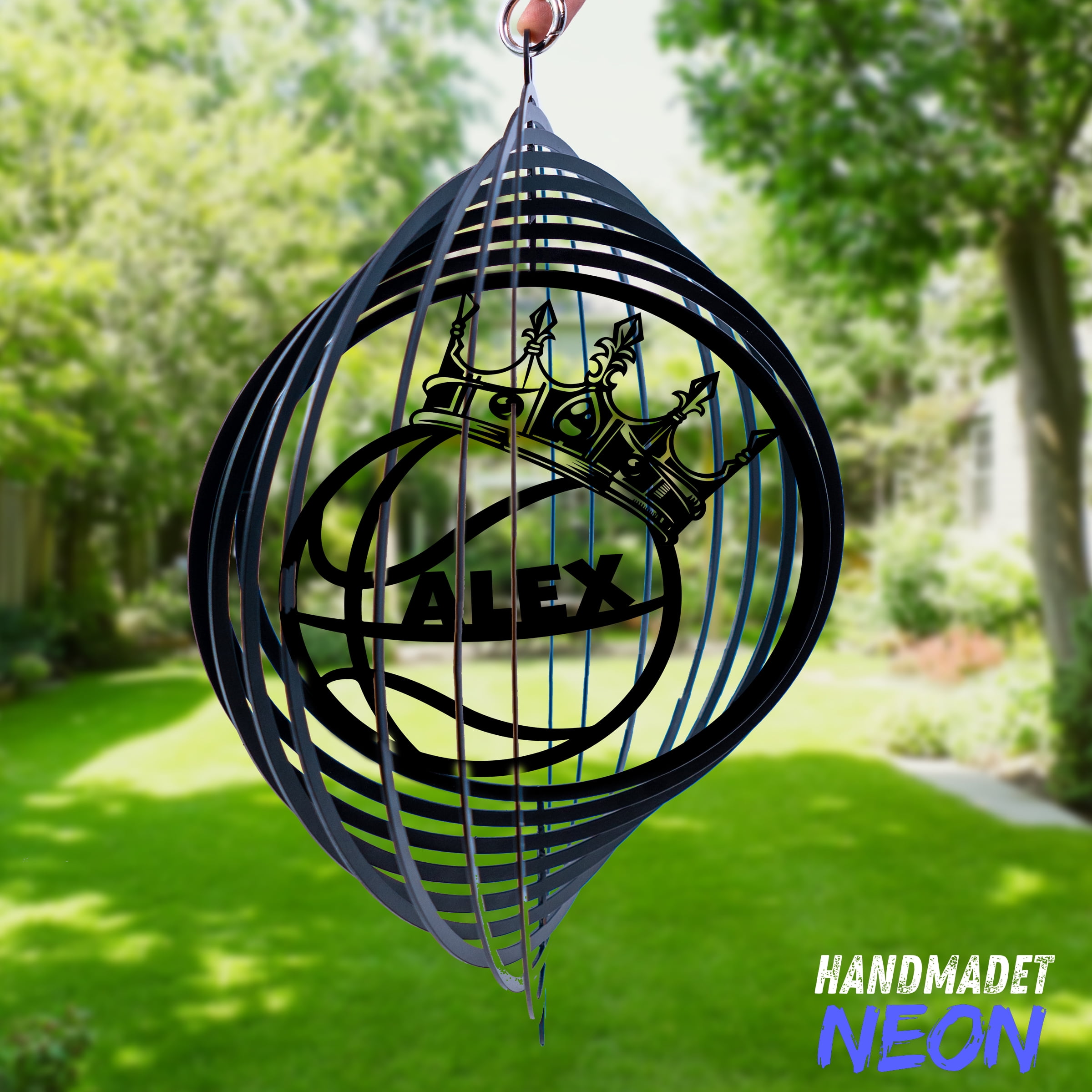 Handmadetneonsign Basketball Wind Spinner, Unique Metal Yard Art ...