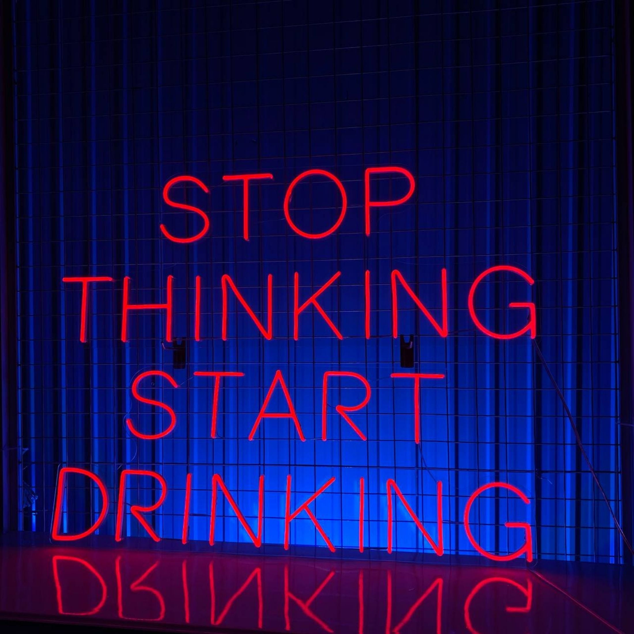 Handmadetneonsign Stop Thinking Start Drinking Neon Sign, Cocktails ...