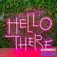 Handmadetneonsign Hello There Neon Sign, LED Wall Light for Halloween ...