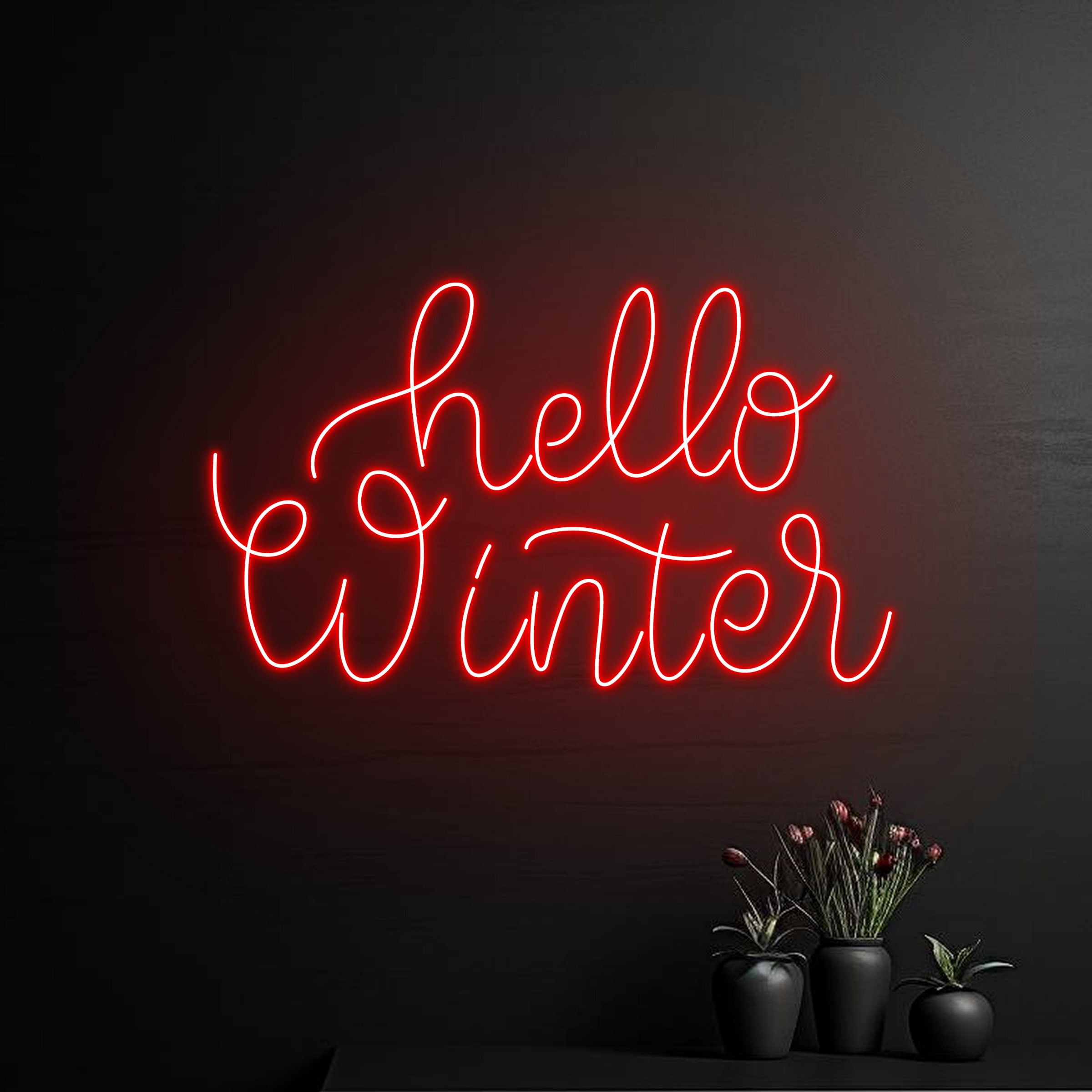 Handmadetneonsign Hello Winter Neon Sign, Custom Hello Winter Led Sign ...