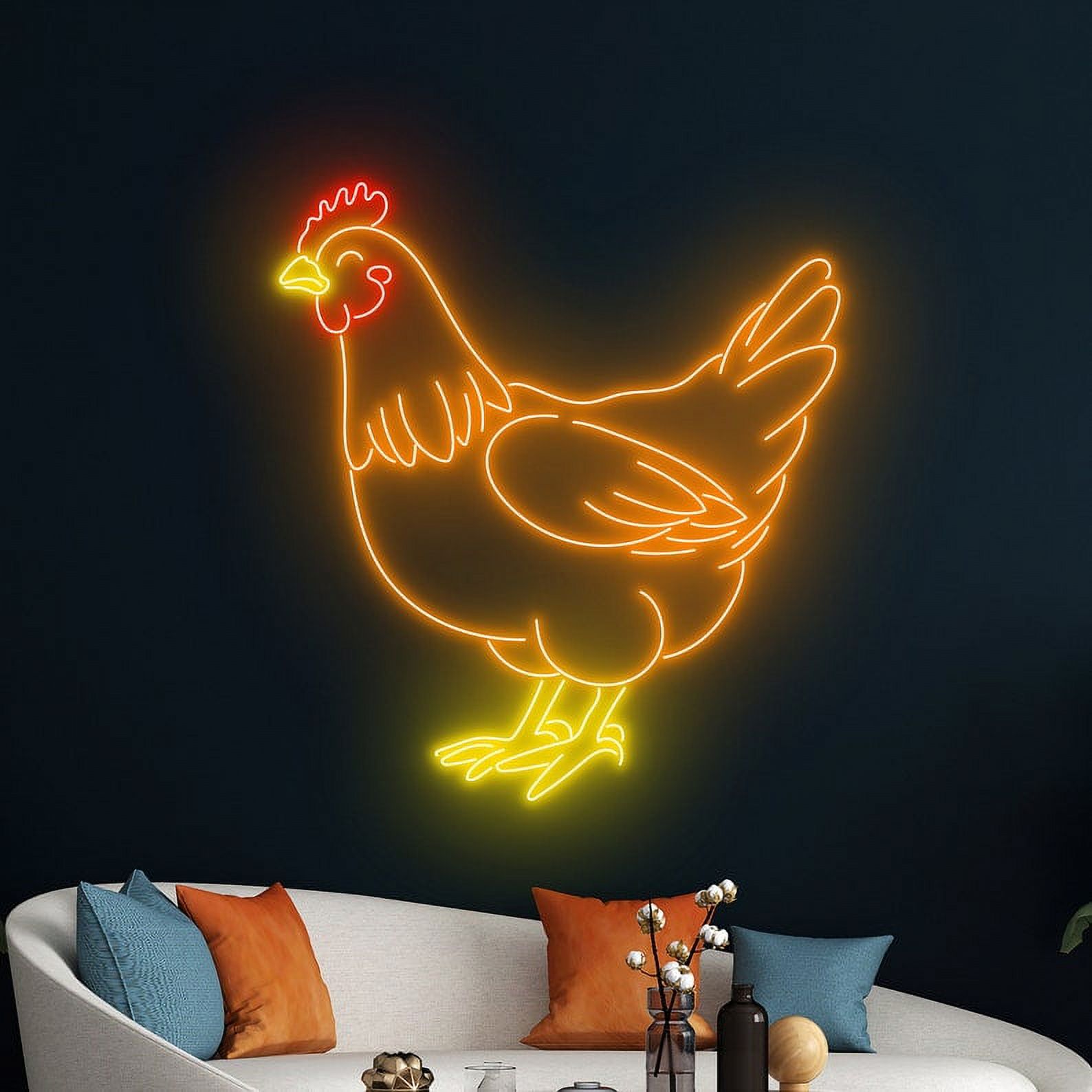 Handmadetneonsign Hen Neon Sign, Hen Chicken Led Sign, Chicken Neon ...