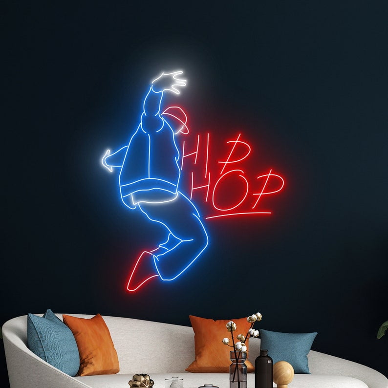 Handmadetneonsign Hiphop Dancer Neon Sign, Hiphop Dance Neon, Hiphop ...