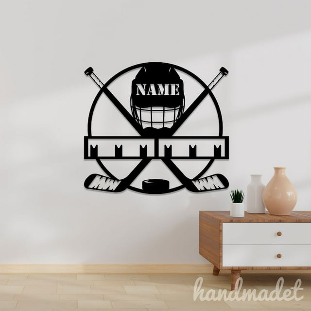 Handmadetneonsign Hockey Metal Hanger Metal Wall Art Light, Hockey ...