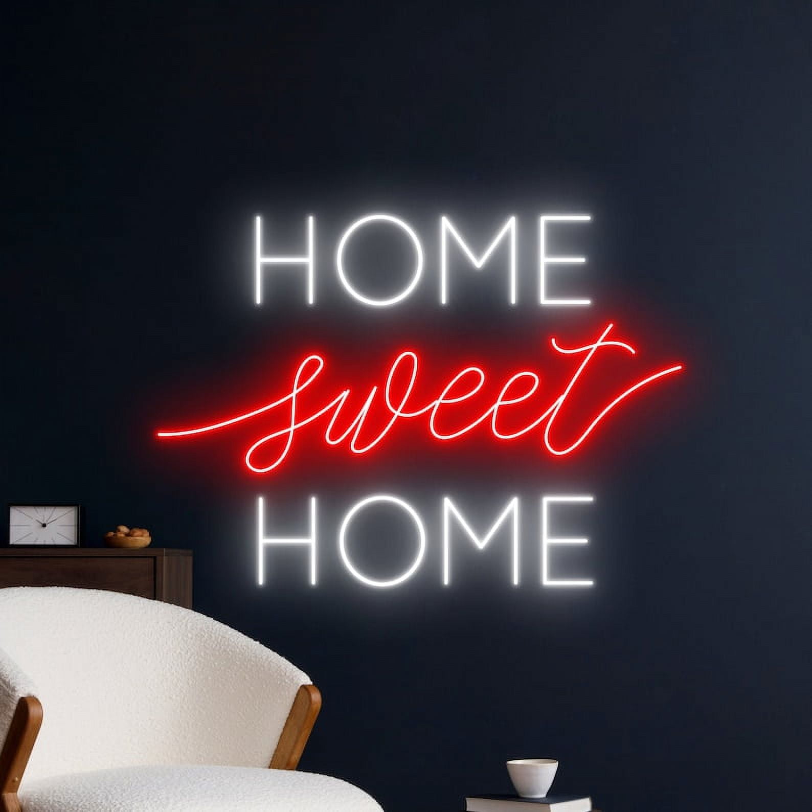 Handmadetneonsign Home Sweet Home Neon Sign, Custom Quote Neon Led Art ...