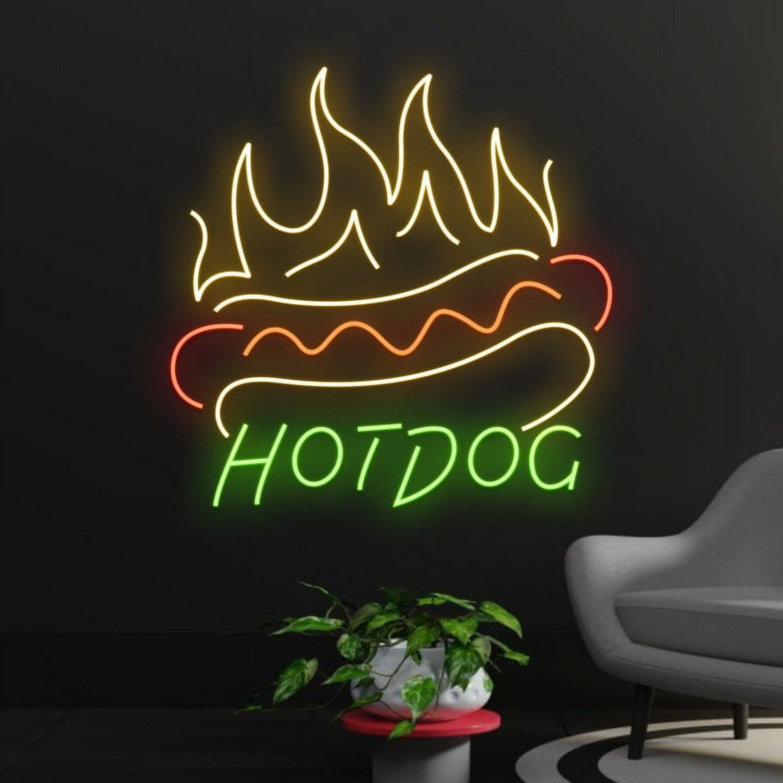 Handmadetneonsign Hot Dog Neon Sign, Hot Dog LED Sign, Personalized ...