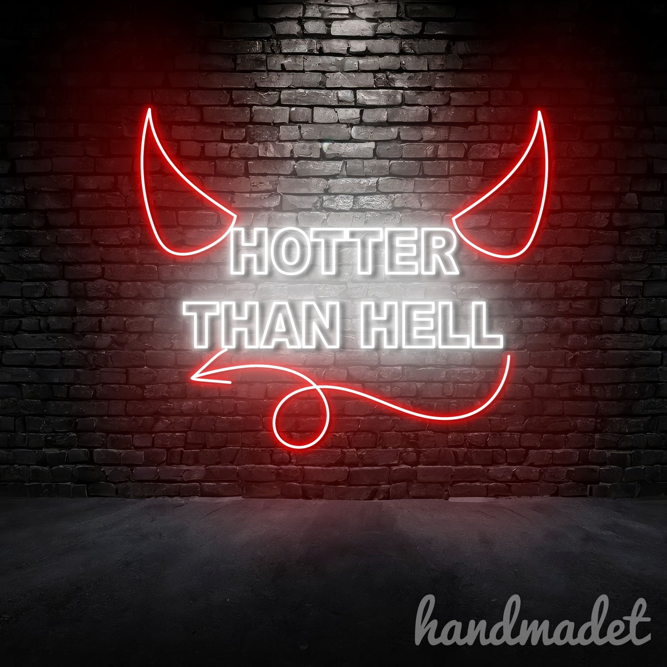 Handmadetneonsign Hotter Than Hell Neon Sign, Bar Pub Wall Art Decor ...