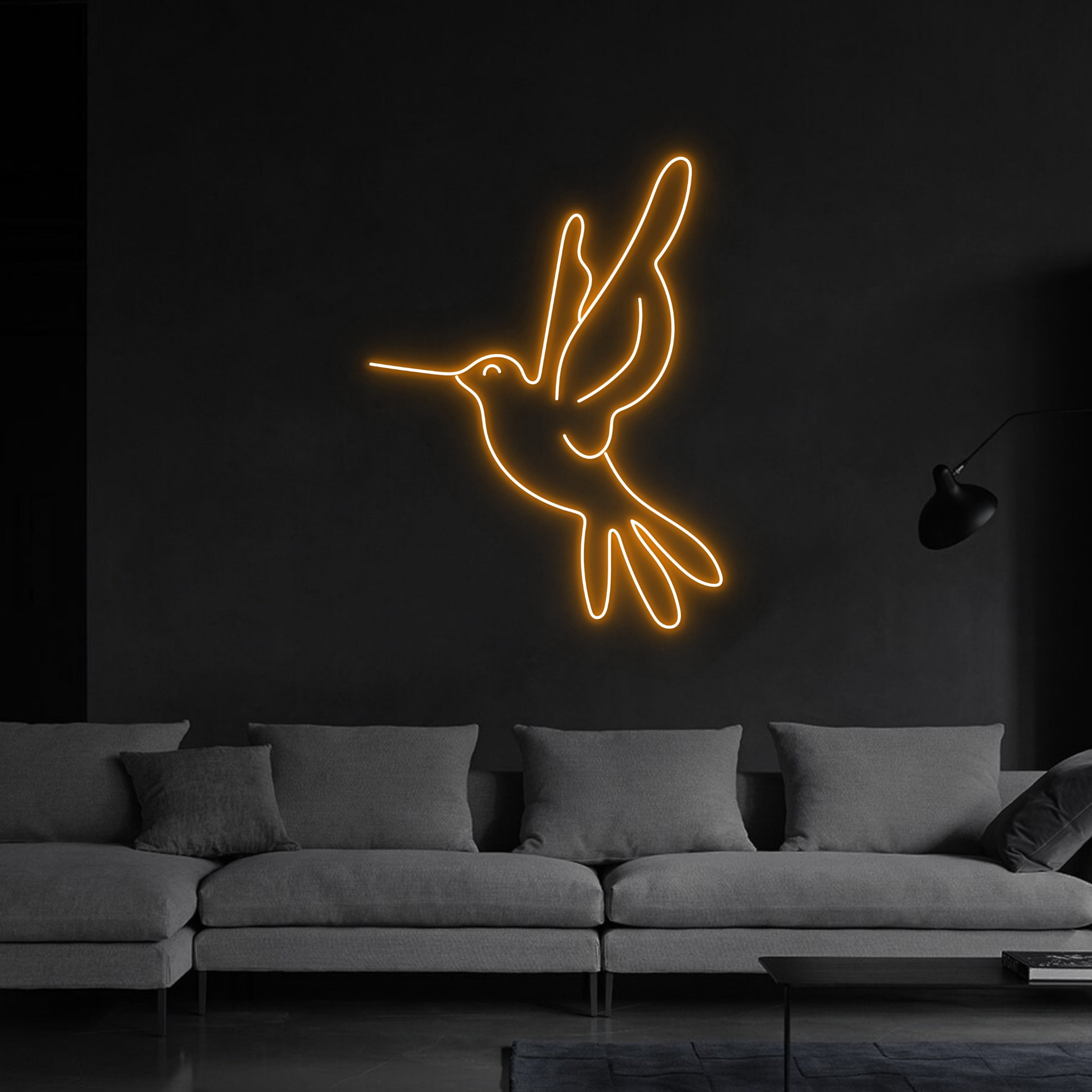 Handmadetneonsign Hummingbird neon sign, Room decor neon light, Custom ...