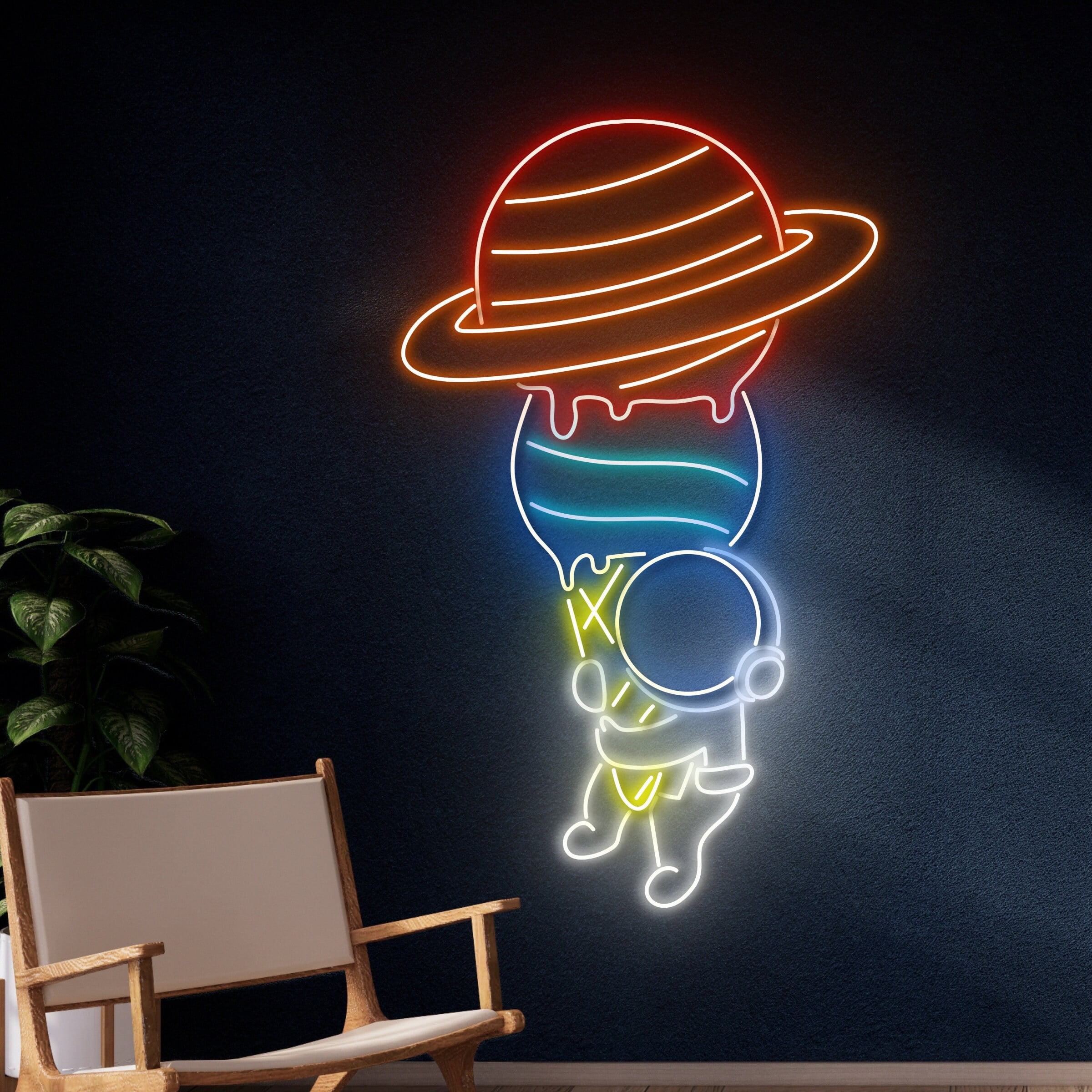 Handmadetneonsign Ice Cream Astronaut Neon Sign, Astronaut Ice Cream ...