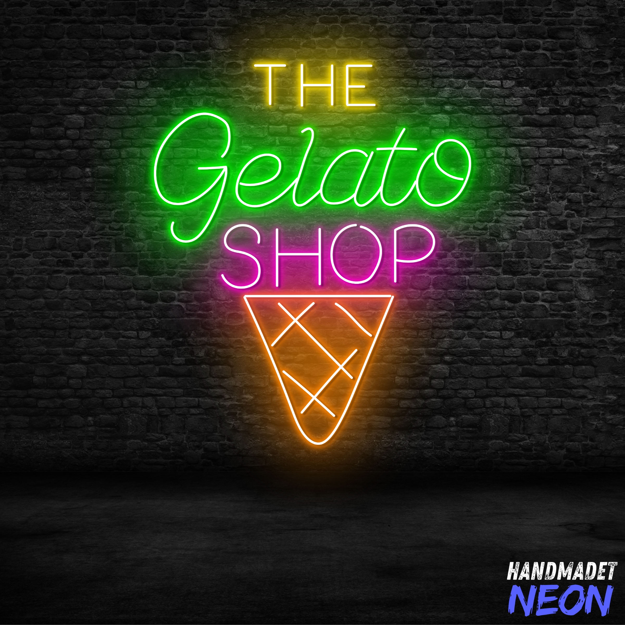 Handmadetneonsign Ice Cream Neon Sign, Gelato Led Sign, Kitchen Decor ...