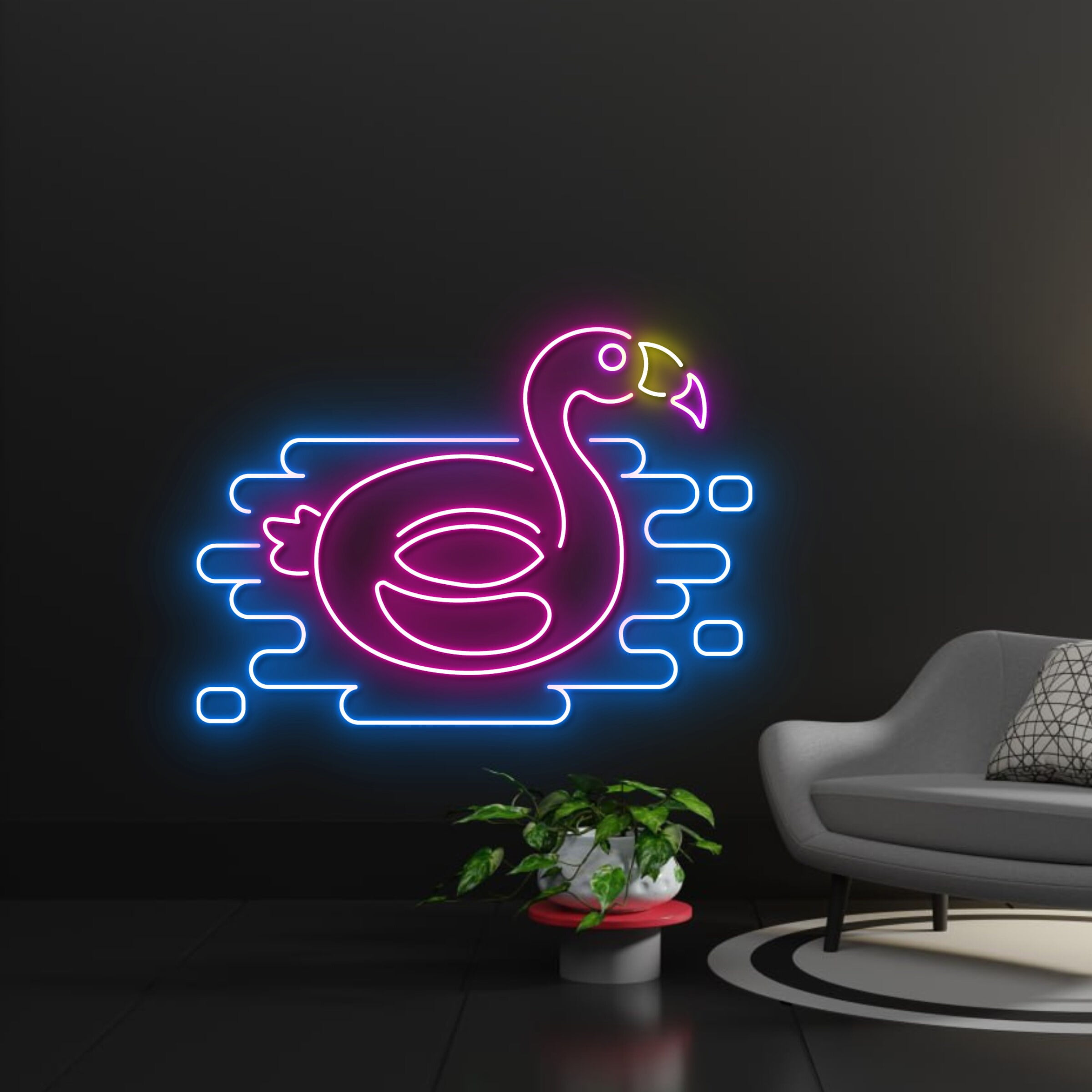 Handmadetneonsign Inflatable Flamingo Led Sign, Flamingo Neon Sign ...