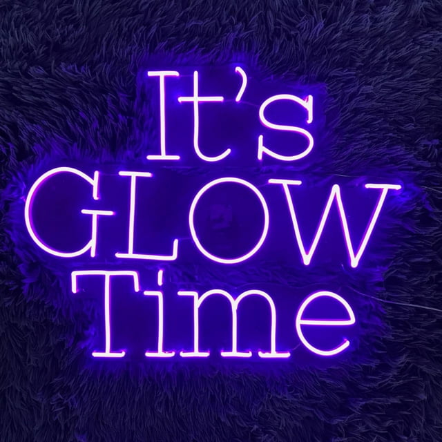 Handmadetneonsign It's Glow Time Led Sign, It's Glow Time Neon Light ...