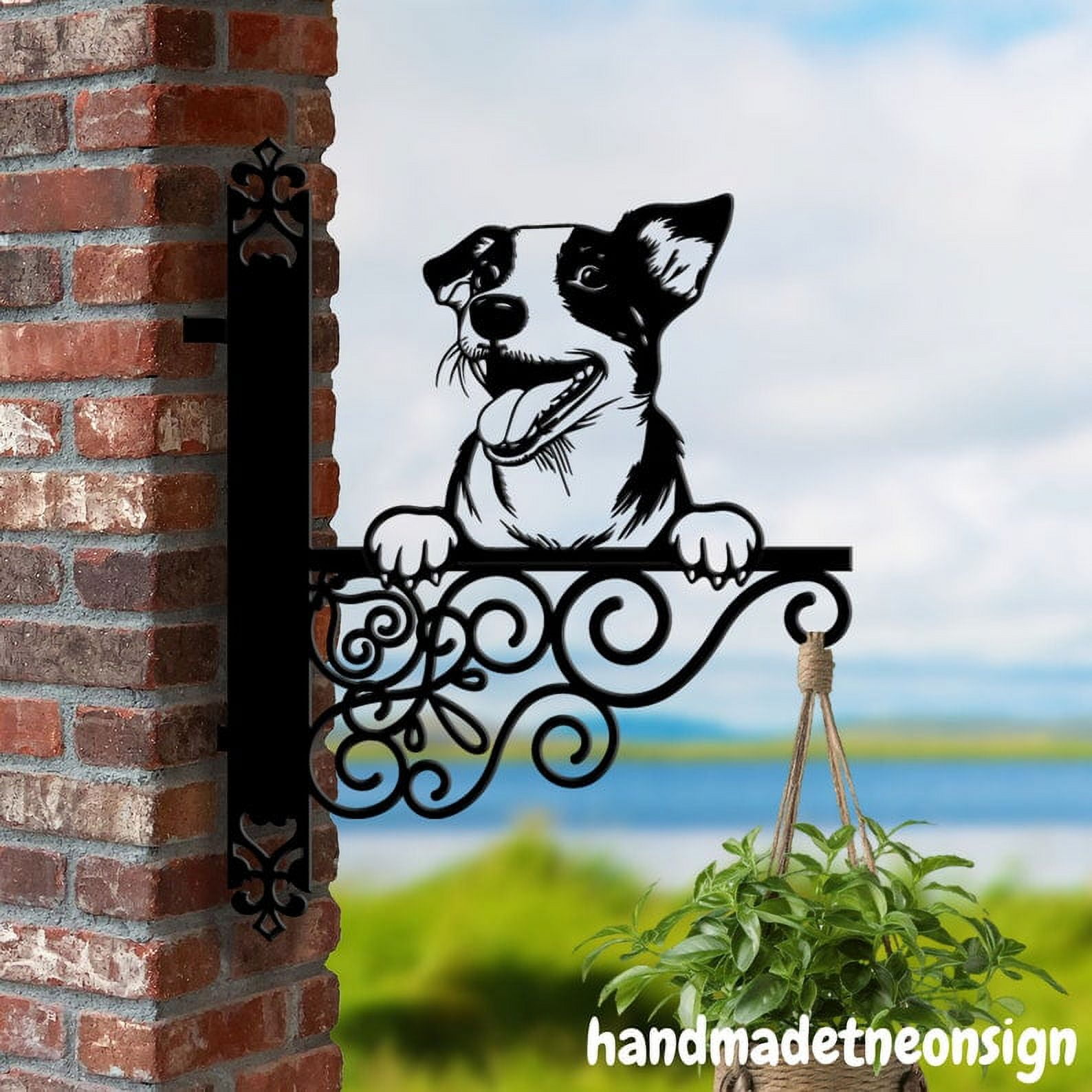 Handmadetneonsign Jack Russel Dog Hanging Bracket, Dog Hanging Basket ...