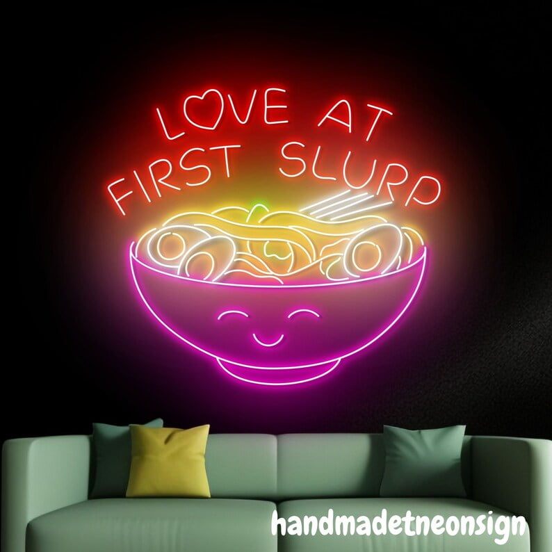 Handmadetneonsign Japan Ramen Neon Sign, Ramen Bowl Wall Art Decor ...