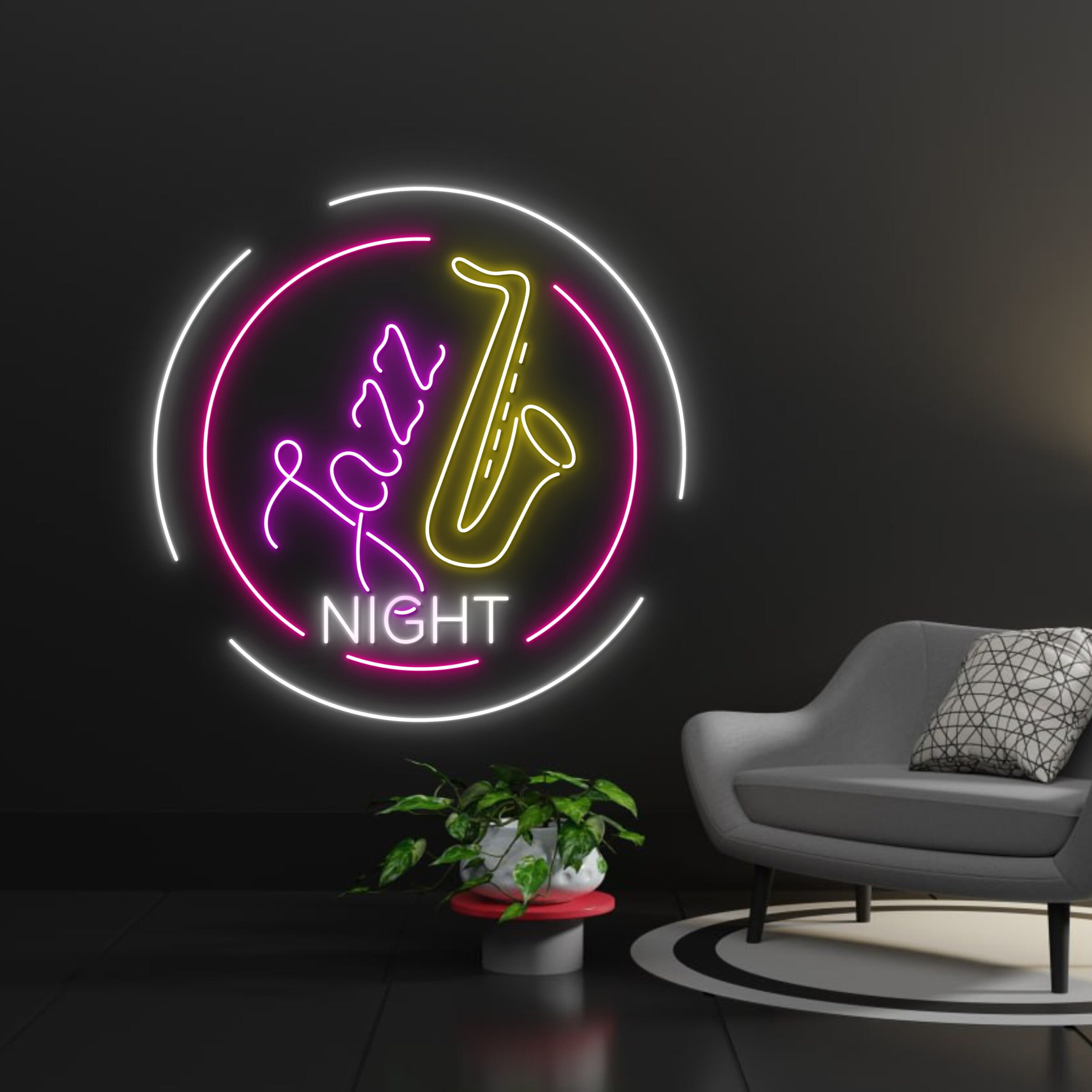 Handmadetneonsign Jazz Night Led Sign, Live Music Led Lights, Jazz ... Handmadetneonsign Jazz Night Led Sign, Live Music Led Lights, Jazz ...