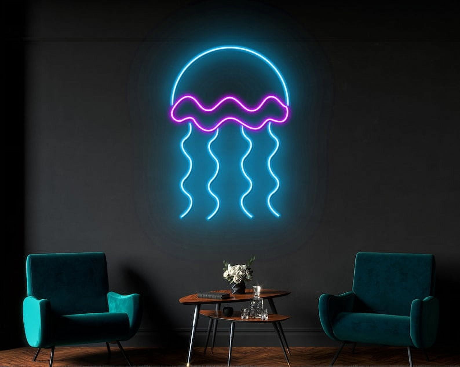 Handmadetneonsign Jellyfish Neon Sign, Jellyfish Led Neon Sign ...