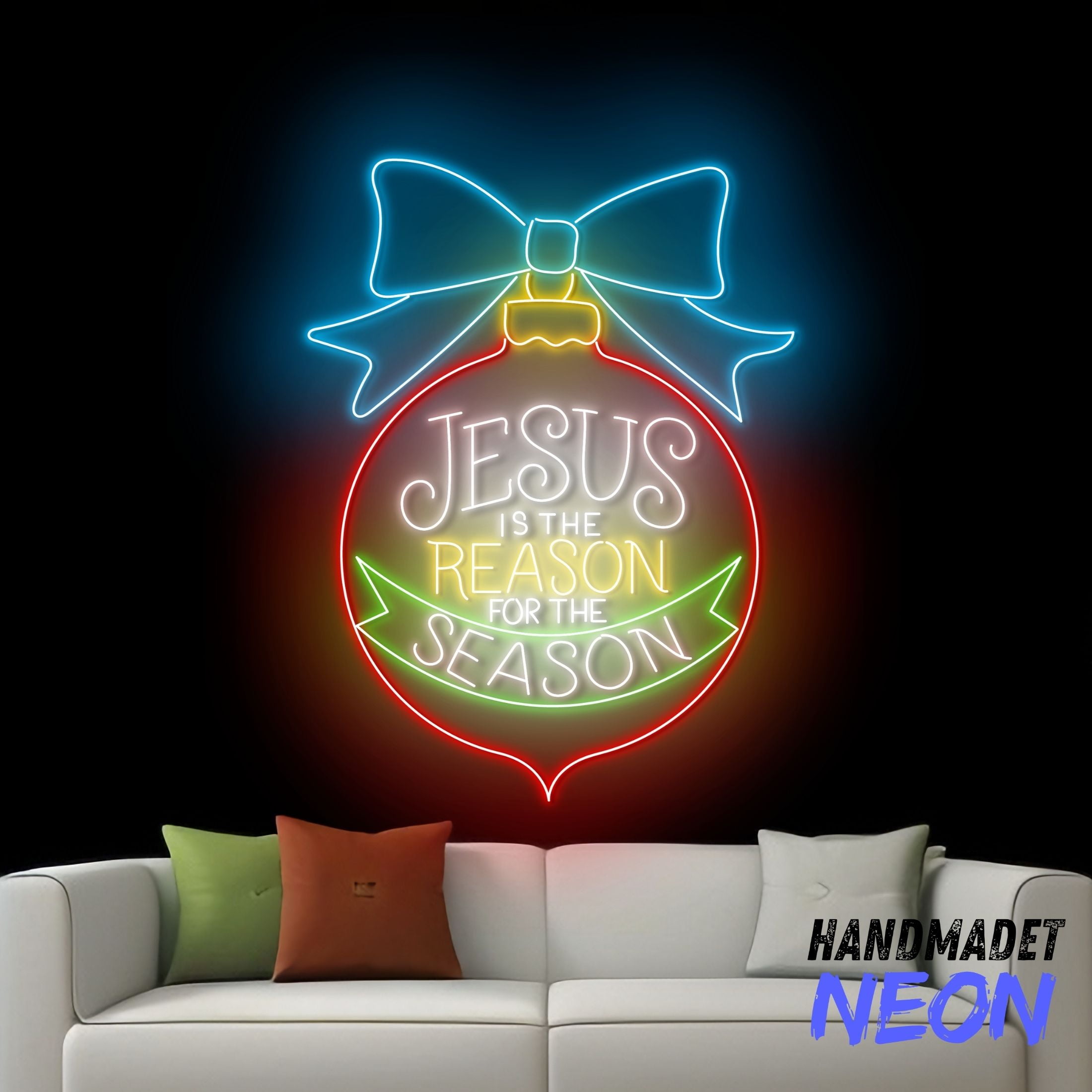 Handmadetneonsign Jesus Is The Reason For The Season Neon Sign, Christ ...