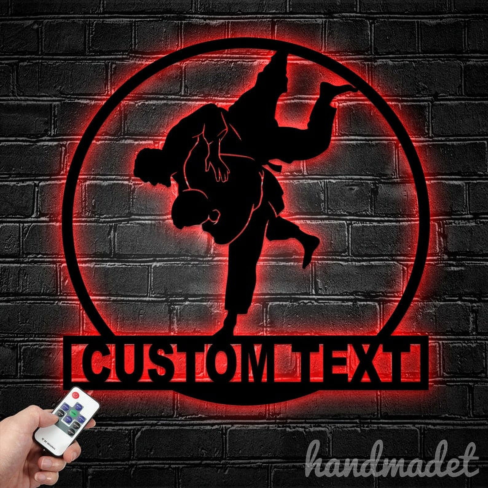 Handmadetneonsign Judo Boy Martial Name Metal Wall Art LED Light, Kid ...