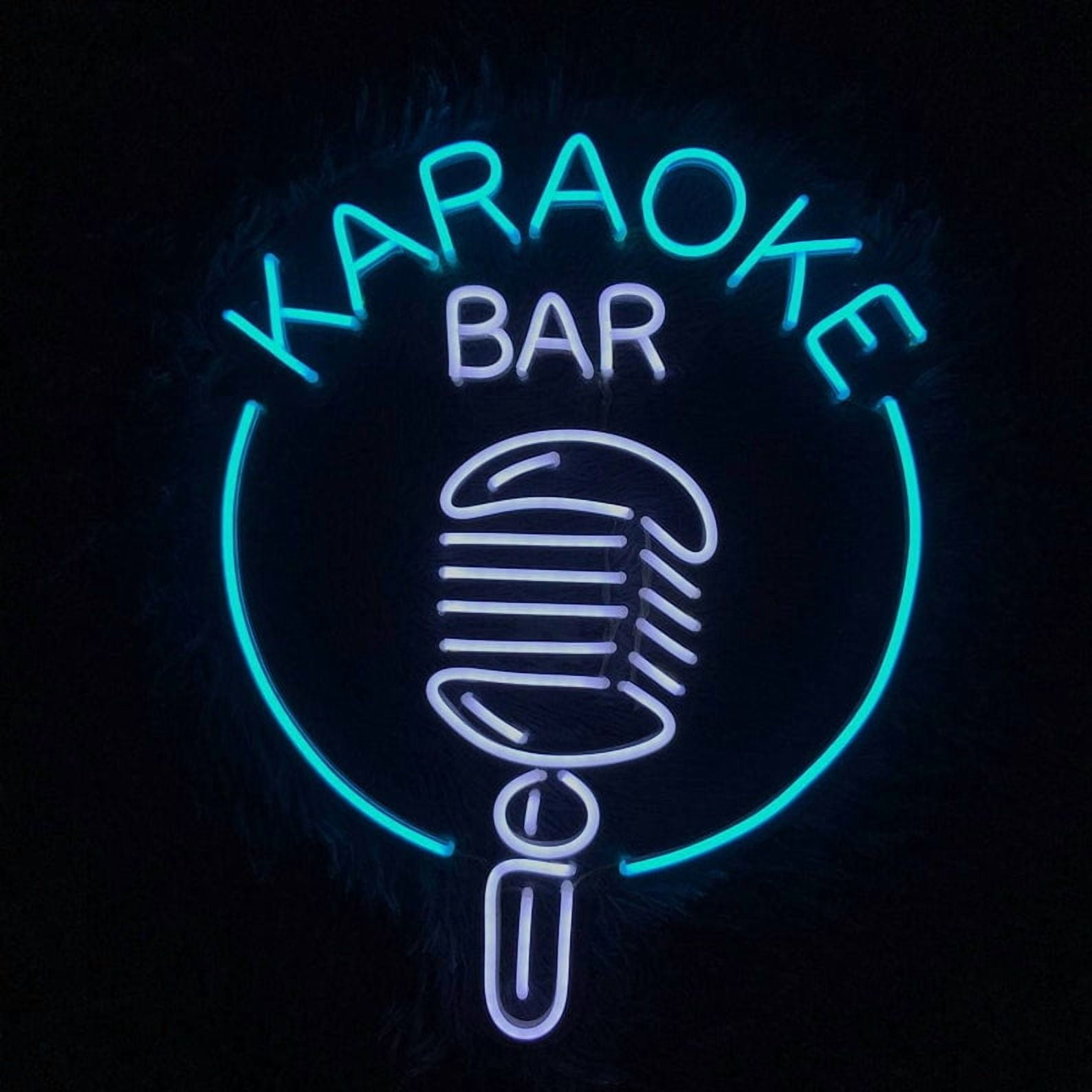Handmadetneonsign Karaoke Bar Neon Sign, LED Wall Light for Music Bar ...