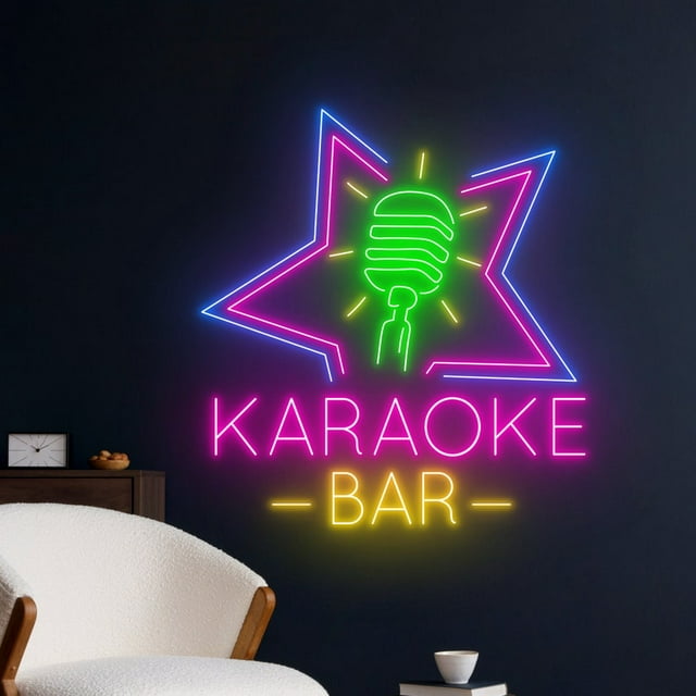 Handmadetneonsign Karaoke Bar Neon Sign, Record Studio Wall Decor ...